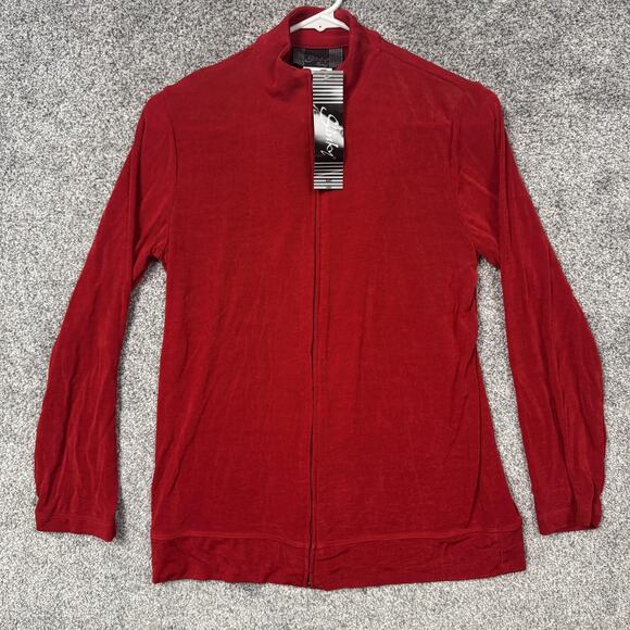 Slinky Brand | Tops | Vintage Y2k Slinky Brand Shirt Xs Mock Neck Full ...